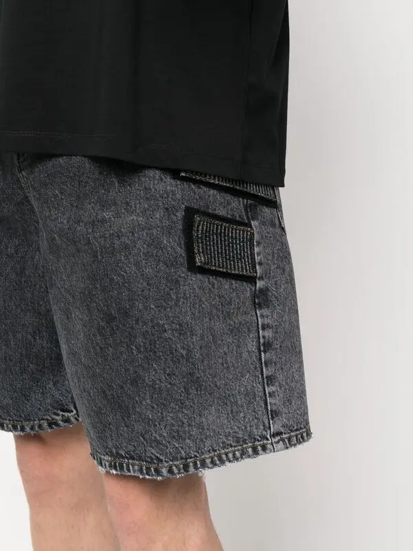 Balmain Acid-wash Denim Shorts