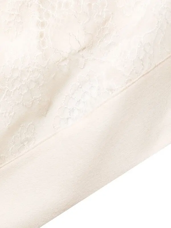 Carine Gilson Lace-trim Butterfly Silk Robe