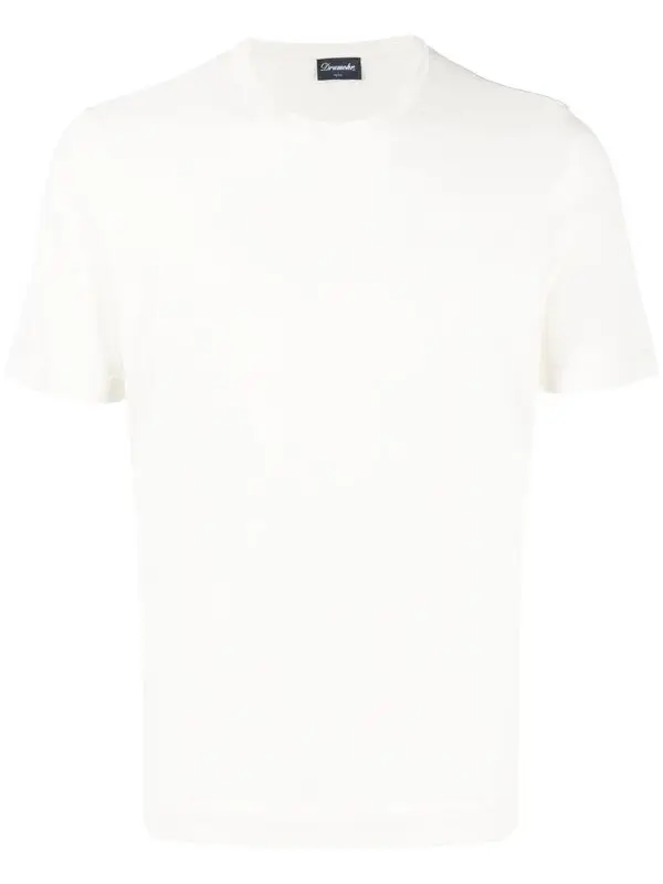 DRUMOHR Cotton Crew-neck T-shirt - Neutrals