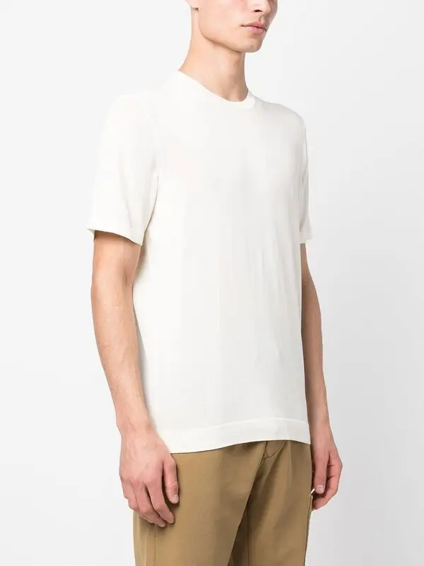 DRUMOHR Cotton Crew-neck T-shirt - Neutrals