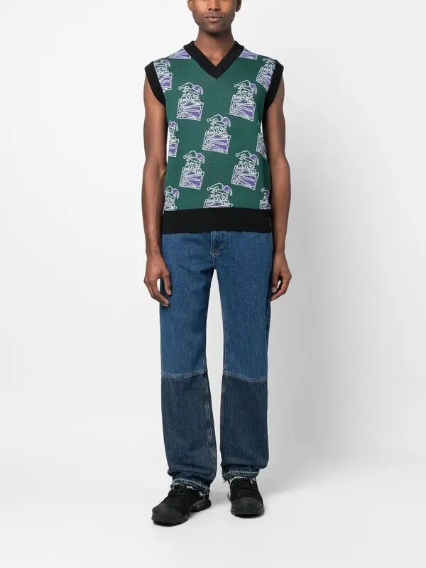 RASSVET Clown-intarsia Knitted Vest