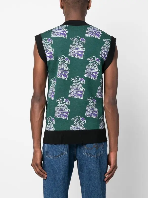 RASSVET Clown-intarsia Knitted Vest