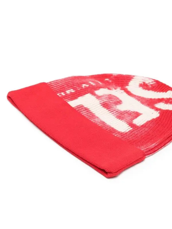 Diesel® K-Atullus-Cap Ribbed Wool Beanie In Red - 40% Off