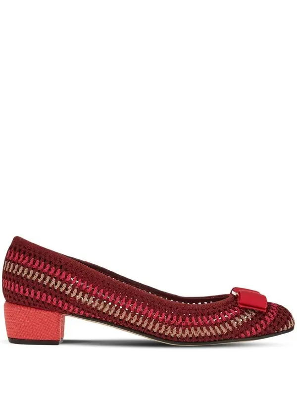 FERRAGAMO Vara Bow 30mm Crochet Pumps