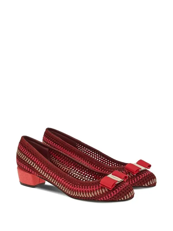 FERRAGAMO Vara Bow 30mm Crochet Pumps
