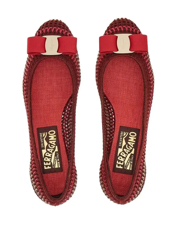 FERRAGAMO Vara Bow 30mm Crochet Pumps