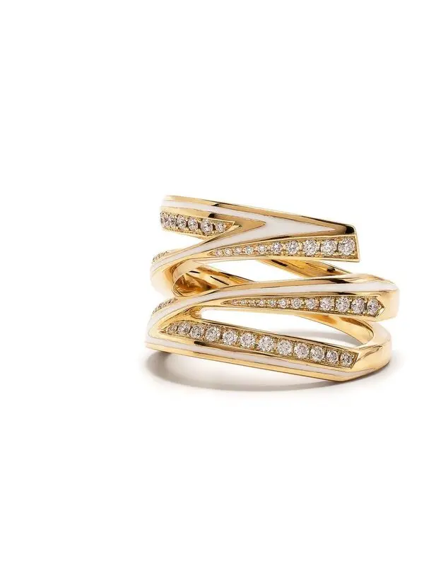 Stephen Webster 18kt Yellow Vertigo Infinity Diamond Ring