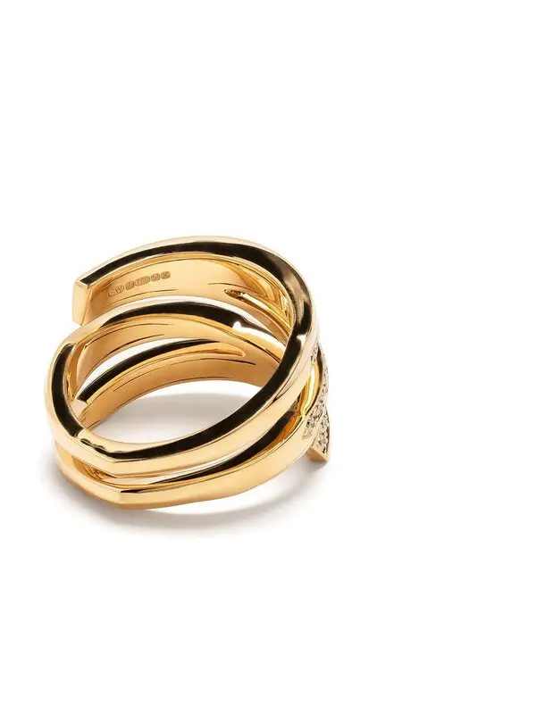 Stephen Webster 18kt Yellow Vertigo Infinity Diamond Ring