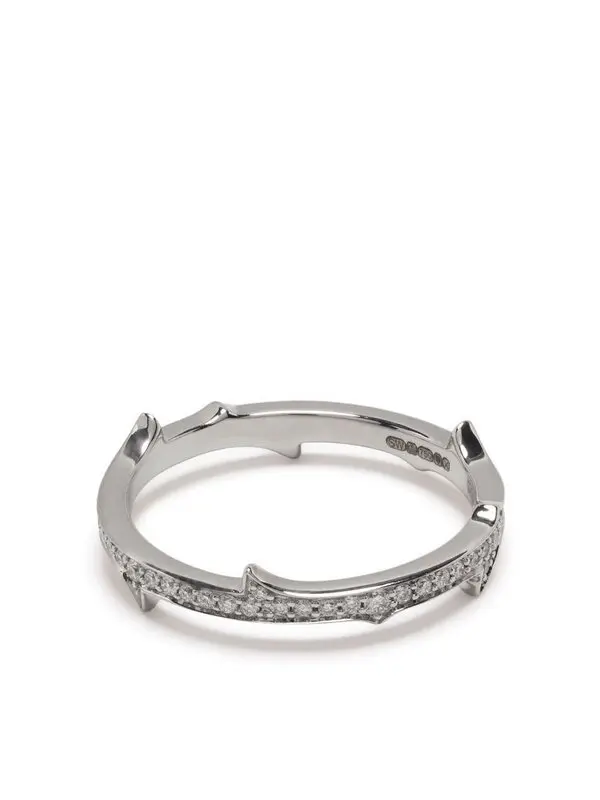 Stephen Webster 18kt White Gold Thorn Diamond Ring - Silver