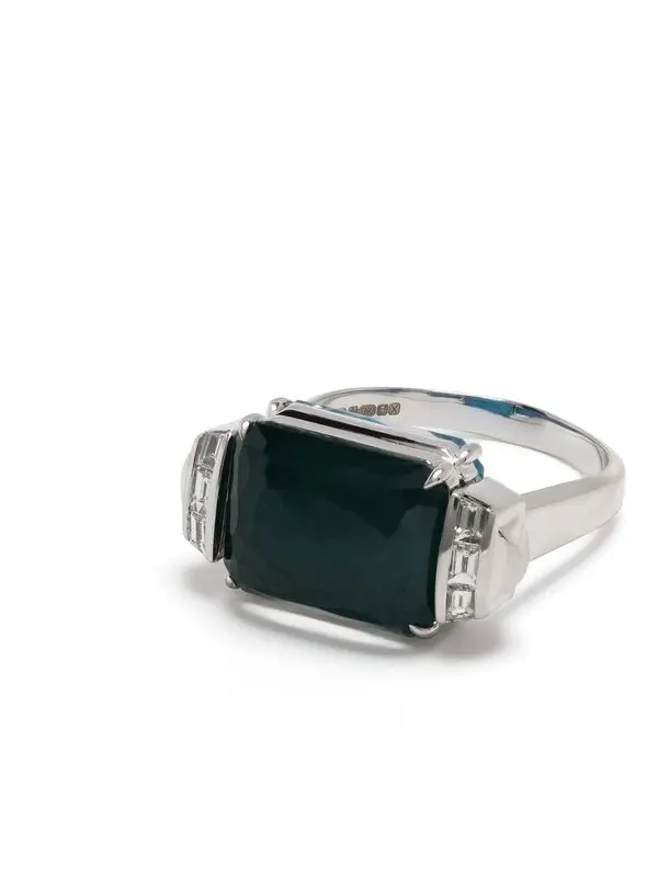 Stephen Webster 18kt White Gold Deco Twister Turquoise And Diamond Ring