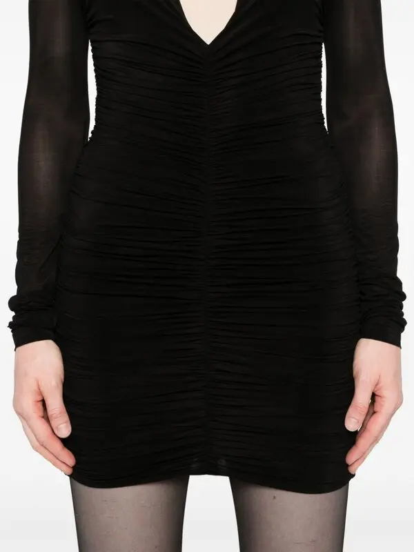 Saint Laurent Ruched Mini Dress