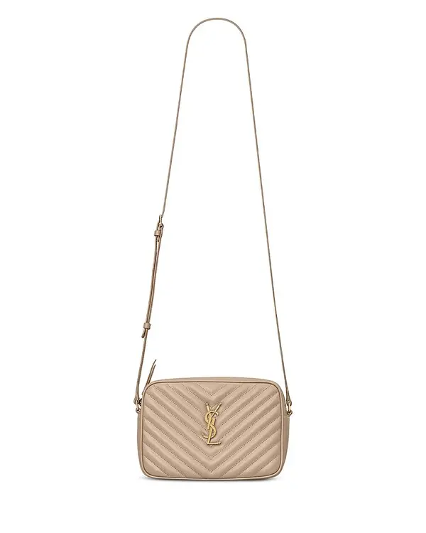 Saint Laurent Lou In Quilted Leather Bag - Dark Beige