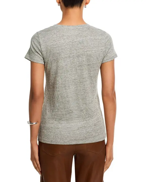 Majestic Filatures Linen Blend V-neck Tee