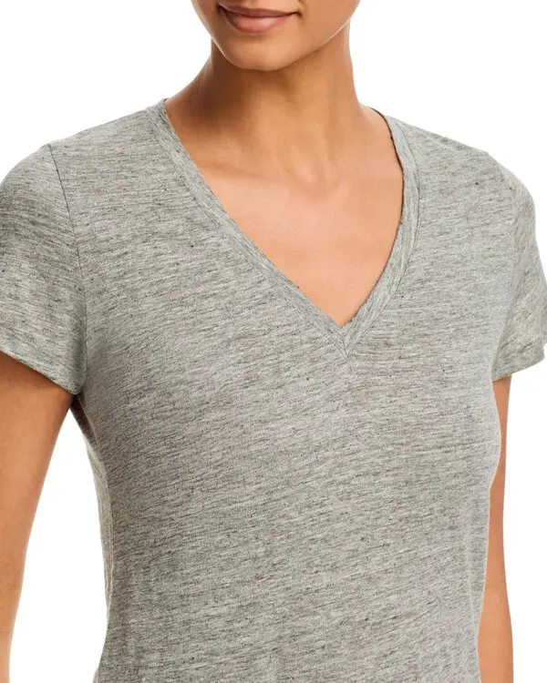 Majestic Filatures Linen Blend V-neck Tee
