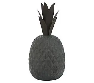 LUXEN HOME Luxenhome Gray Mgo Pineapple Outdoor Statue - One-color