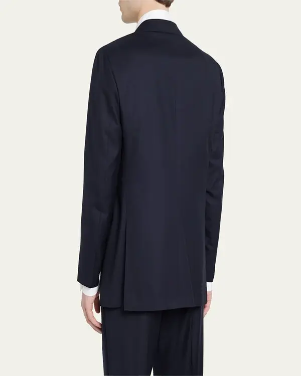 Kiton Solid Cashmere Blazer - Navy
