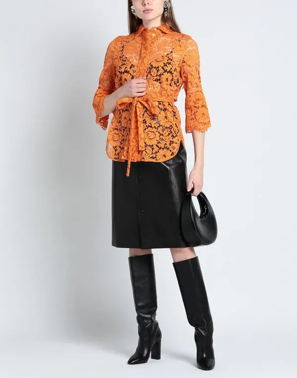 Valentino Garavani Viscose-blend Shirt With Openwork And Sash