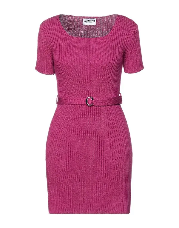 Cacharel Mini Ribbed-knit Dress - Purple