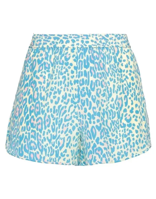 Stella McCartney Leopard Print Silk Shorts - Blue