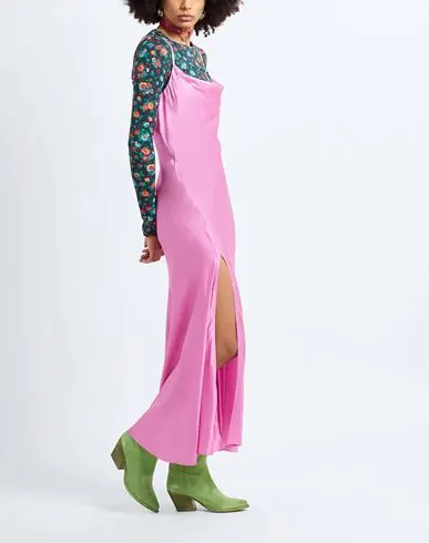 strapless open back dress VINTAGE Victorian Barbiecore Hot Pink Puff Sleeve Ruffled Ball Gown Dr   resellum
