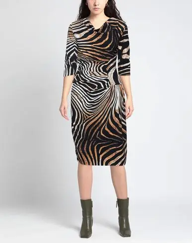 knee length dresses for ladies Chiara Boni La Petite Robe Aidos Feather Peplum Midi-Dress