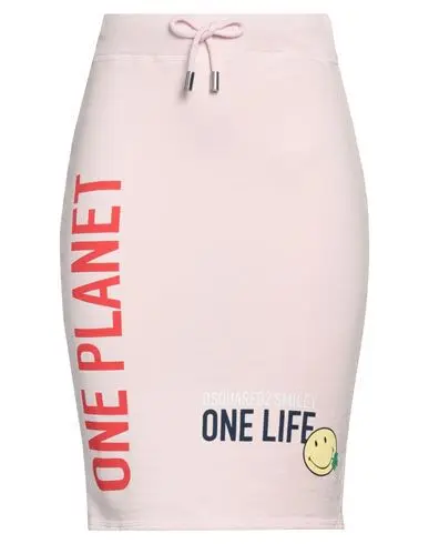 Dsquared2 Light Cotton Pencil Skirt With Elasticated Waist - Light Pink