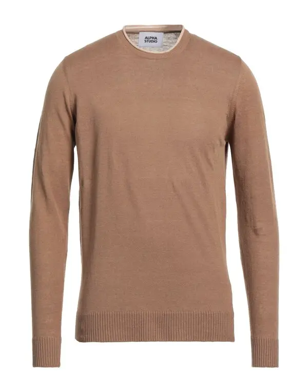 Alpha Studio Sweater In Linen And Cotton