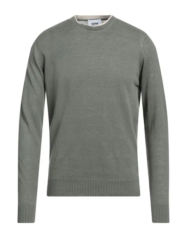 Alpha Studio Sweater In Linen And Cotton