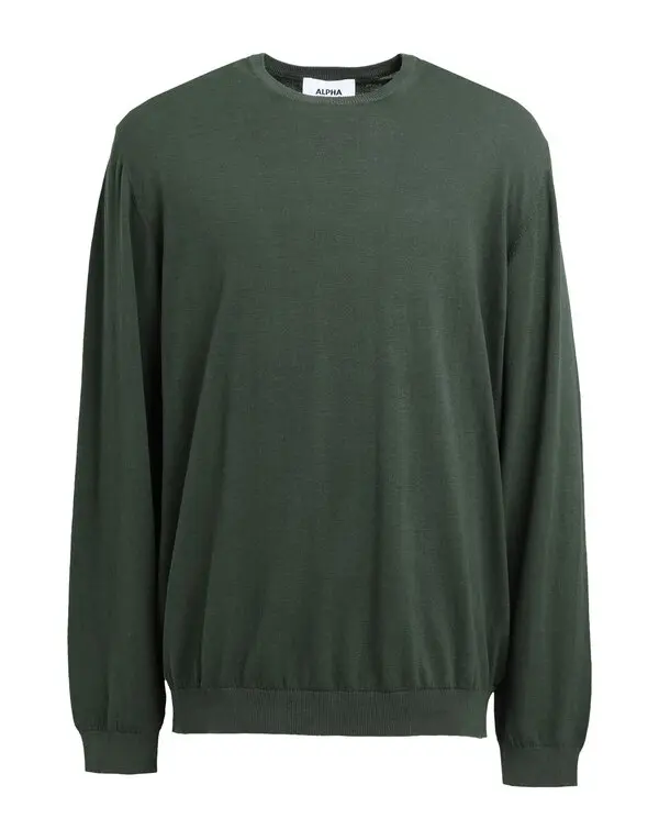 Alpha Studio Cotton Knit Sweater - Green