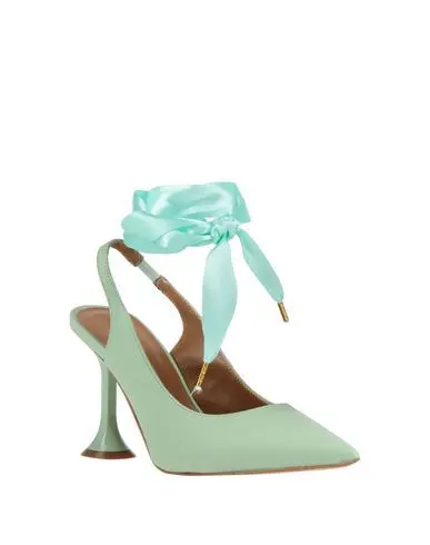 EMANUÉLLE VEE Light Leather Pumps - Green