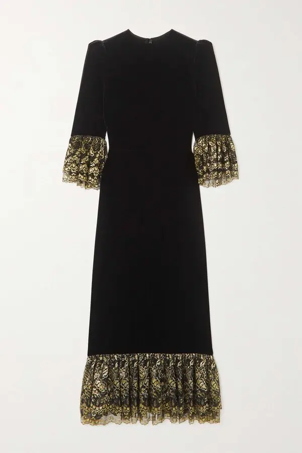 vampires wife gold dress The Vampires Wife Dress – Virtue Consignment main image 0