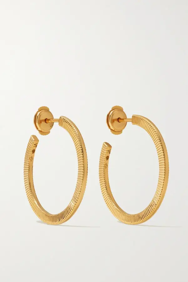VILTIER Rayon Disco 18-karat Hoop Earrings - Gold