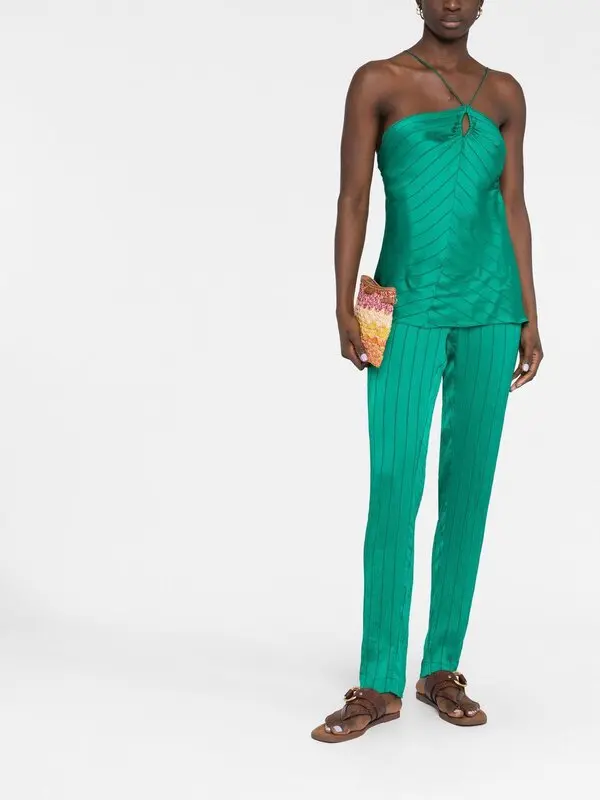 FORTE_FORTE Striped High-waisted Trousers