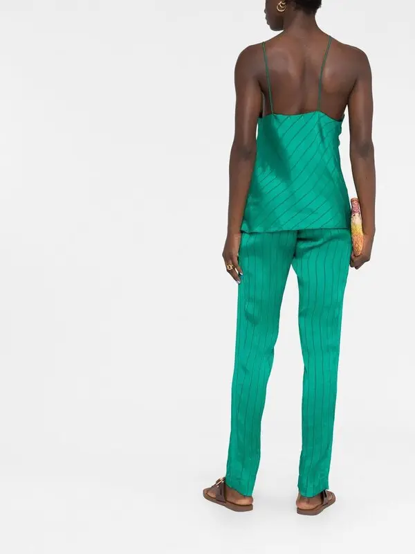 FORTE_FORTE Striped High-waisted Trousers