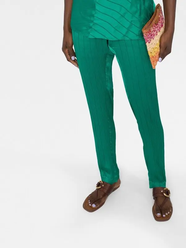 FORTE_FORTE Striped High-waisted Trousers