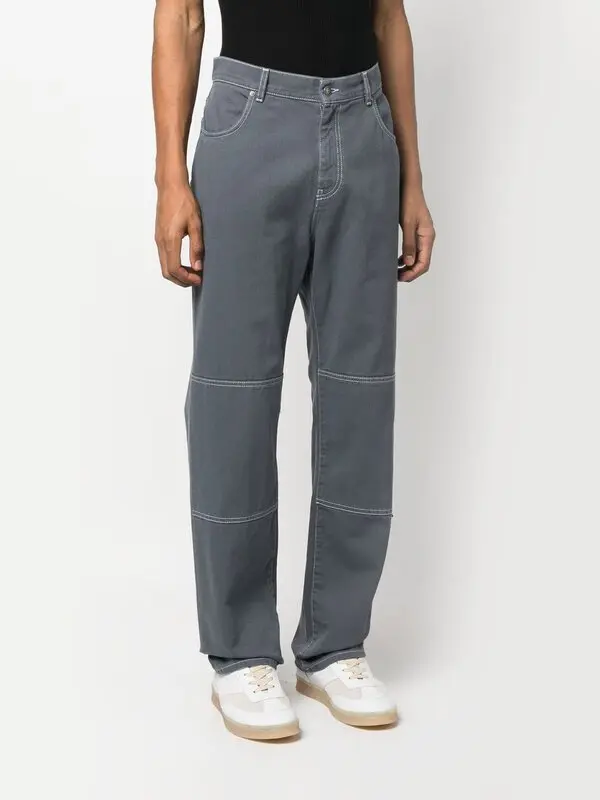 MSGM Logo-print Straight-leg Trousers