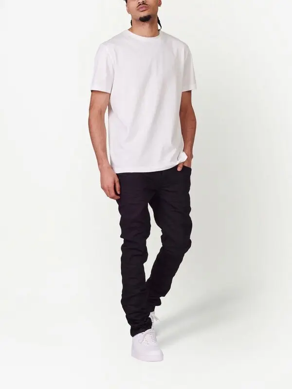 PURPLE BRAND Crinkled Slim-cut Jeans - Black