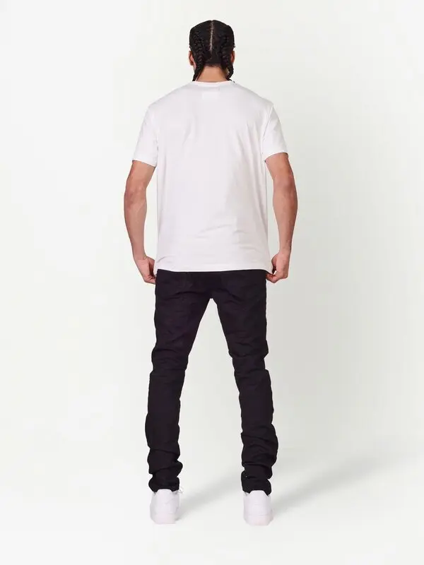 PURPLE BRAND Crinkled Slim-cut Jeans - Black
