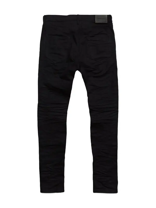 PURPLE BRAND Crinkled Slim-cut Jeans - Black