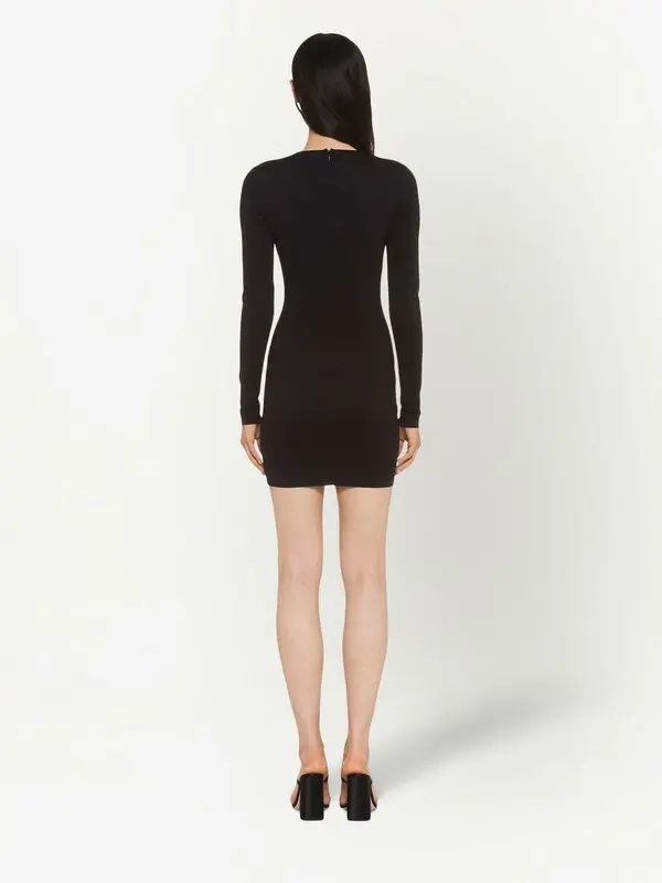 miu miu cut out dress Miu Miu V Neck Cutout Star Dress In White