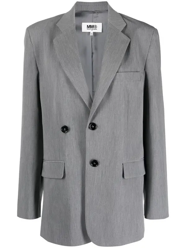 MAISON MARGIELA Boxy Single-breasted Blazer - Grey