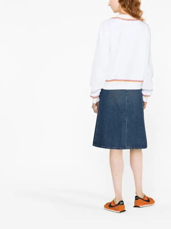 Moschino Macramé-trimmed Cotton Sweatshirt