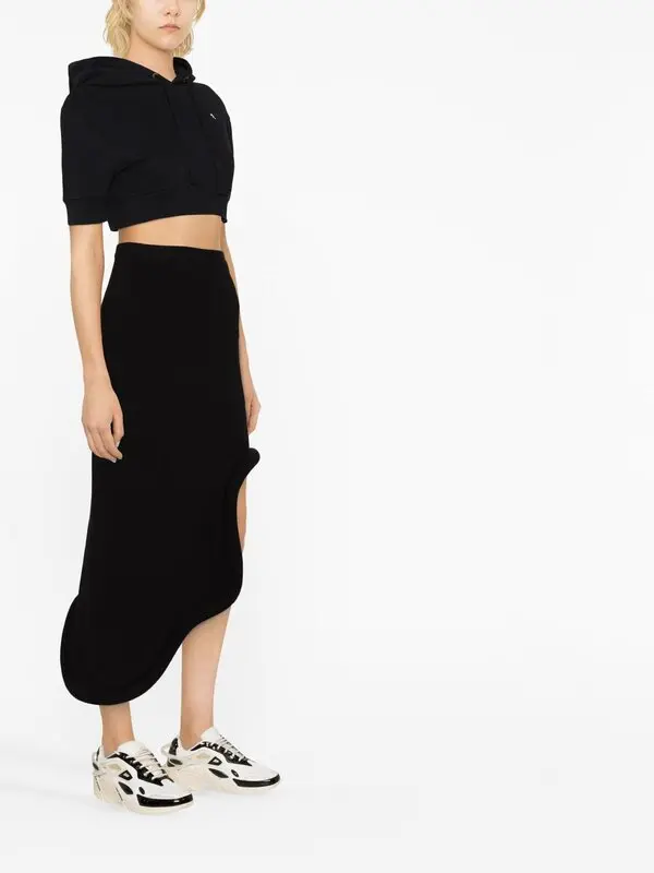 Raf Simons Cropped Short-sleeve Hoodie - Black