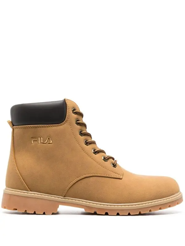 FILA Embroidered-logo Lace-up Ankle Boots