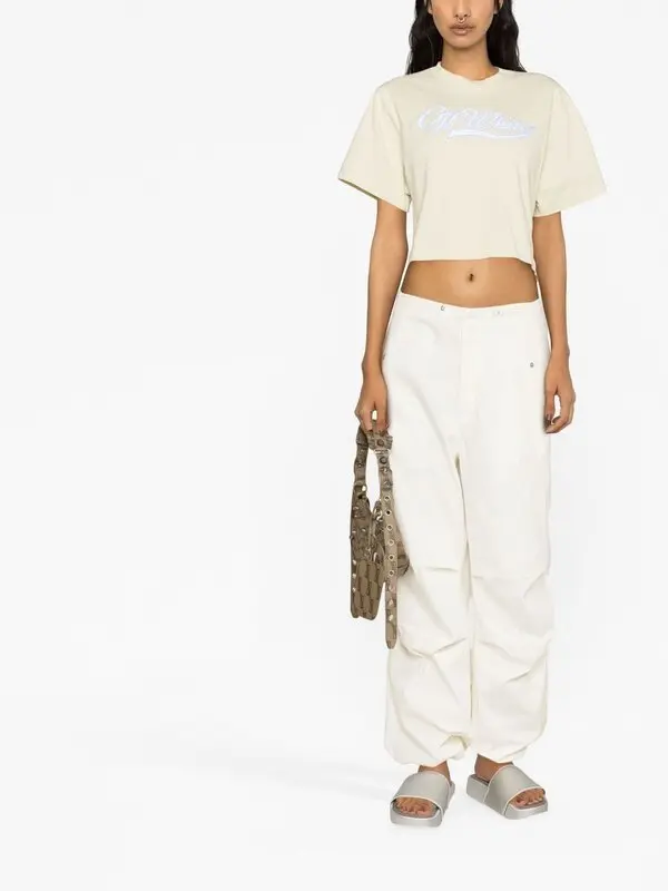 Off-White Logo-print Cropped T-shirt