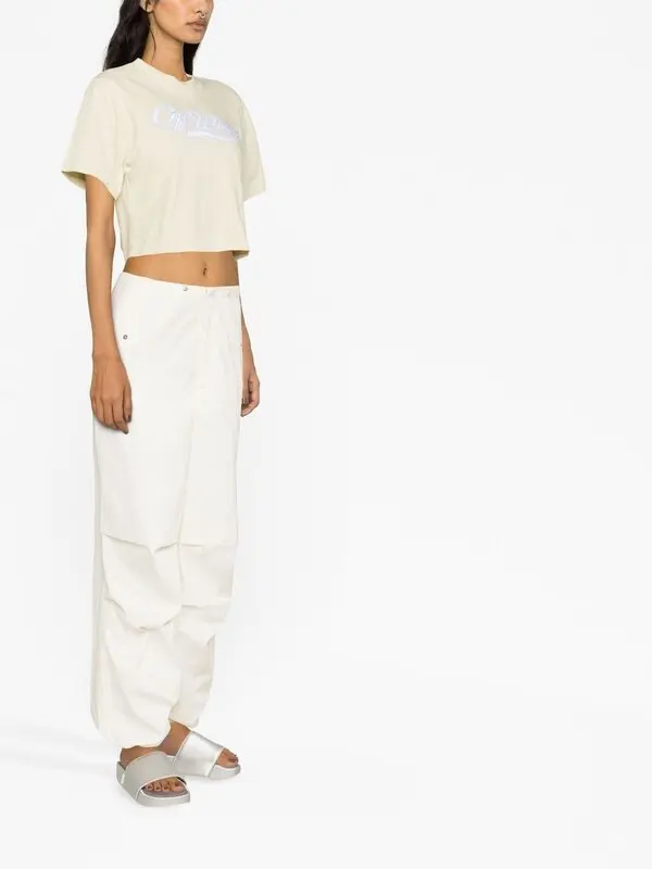 Off-White Logo-print Cropped T-shirt