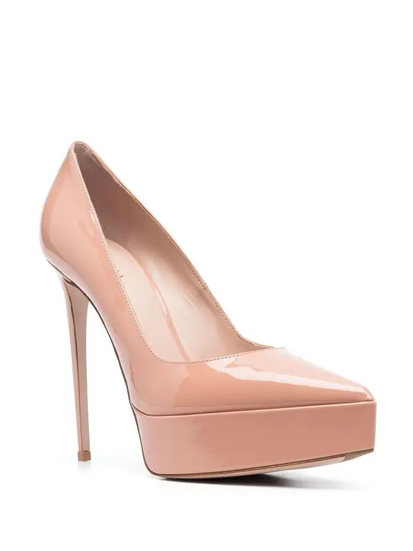 LE SILLA 125mm Uma Patent-leather Pumps - Neutrals