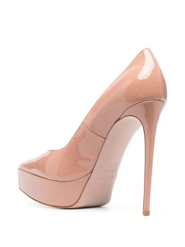 LE SILLA 125mm Uma Patent-leather Pumps - Neutrals