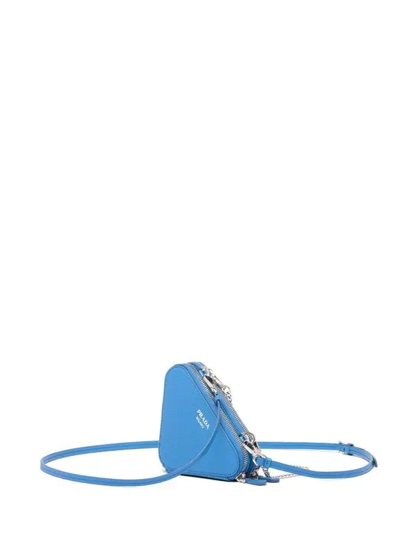 Prada Triangle Mini Bag - Blue | Editorialist