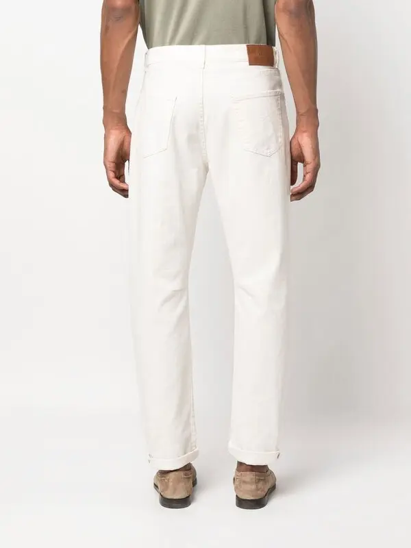 Brunello Cucinelli Dyed Denim Trousers - White